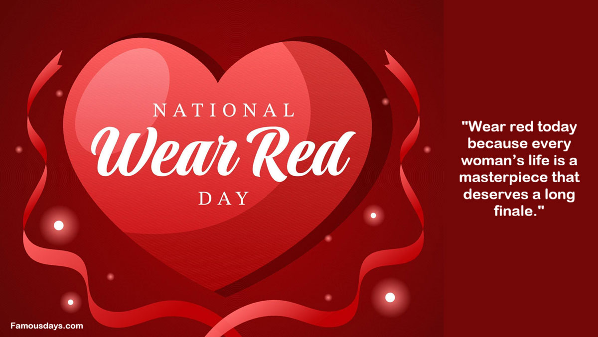 Colorful National Wear Red Day Quotes, Wishes, Messages, and Greetings ...